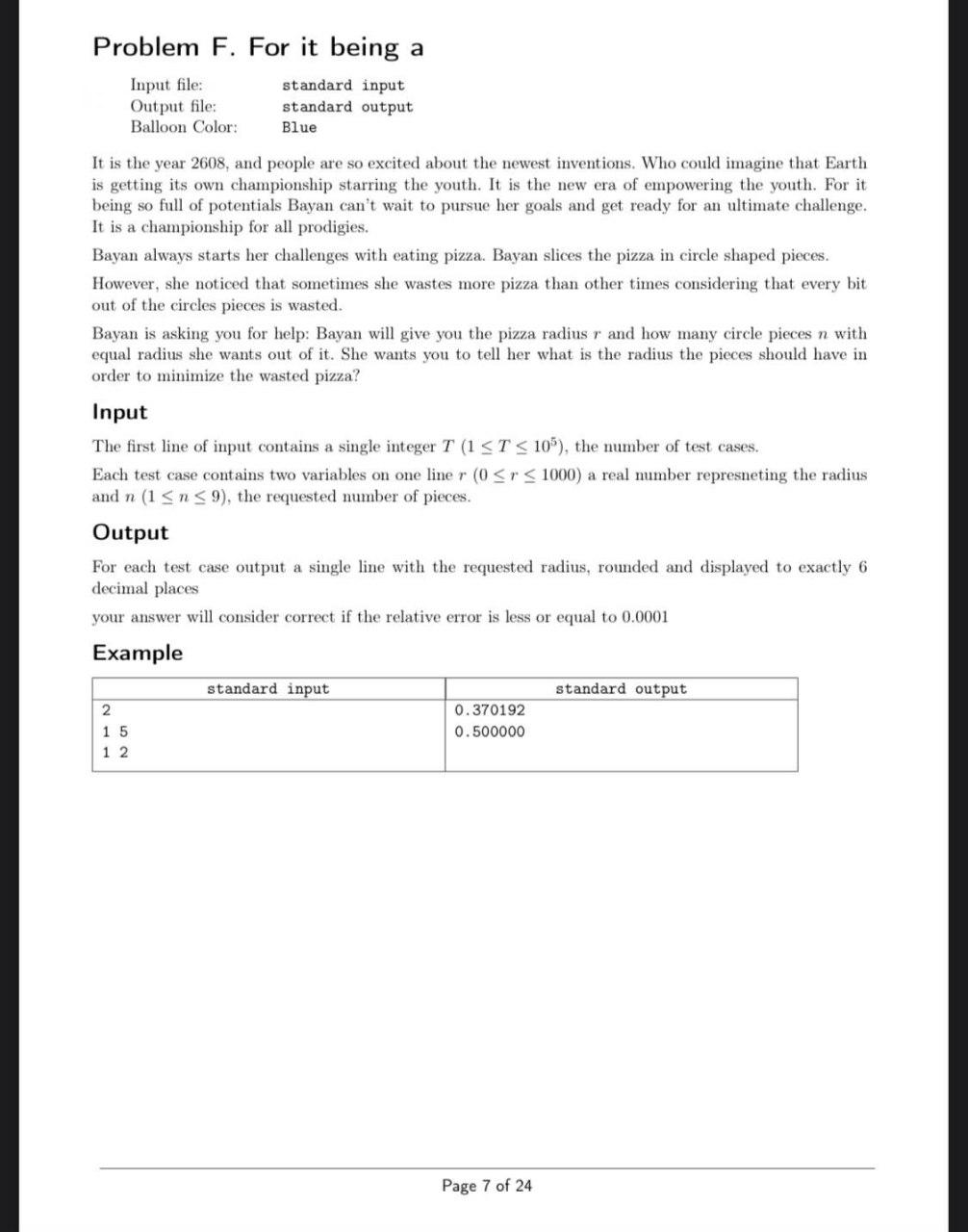 Solved Problem F. For it being a It is the year 2608, and | Chegg.com