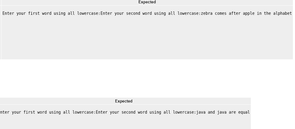 Solved Task 3 Comparing Strings Write A Java Program That 8798