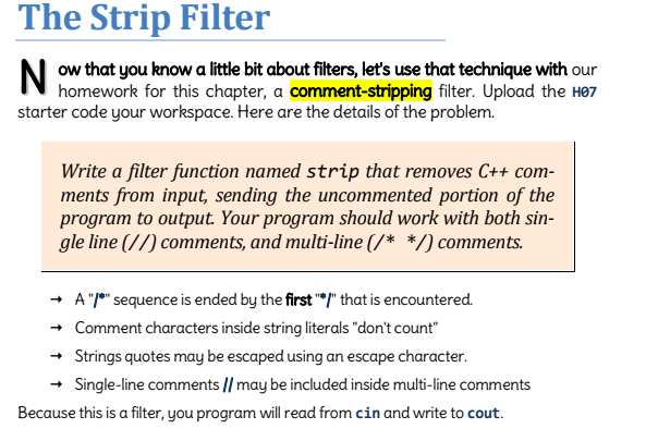 Solved The Strip Filter ow that you know a little bit about | Chegg.com