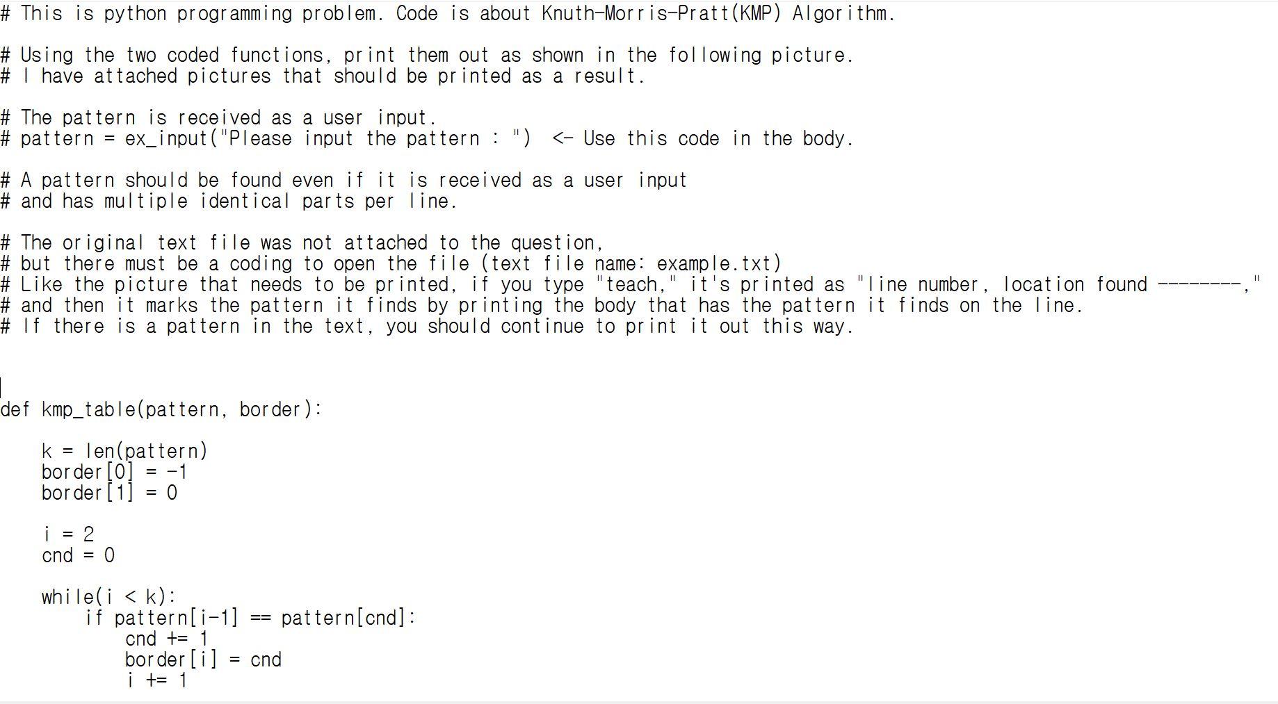 It is Python problem. The conditions and contents of | Chegg.com