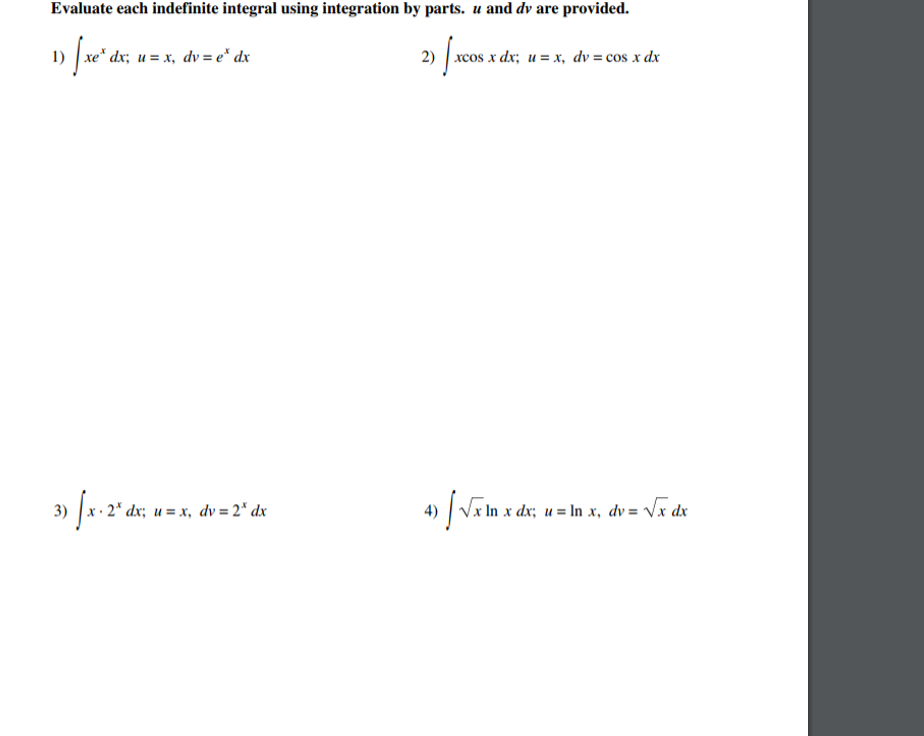 Solved Evaluate each indefinite integral using integration | Chegg.com