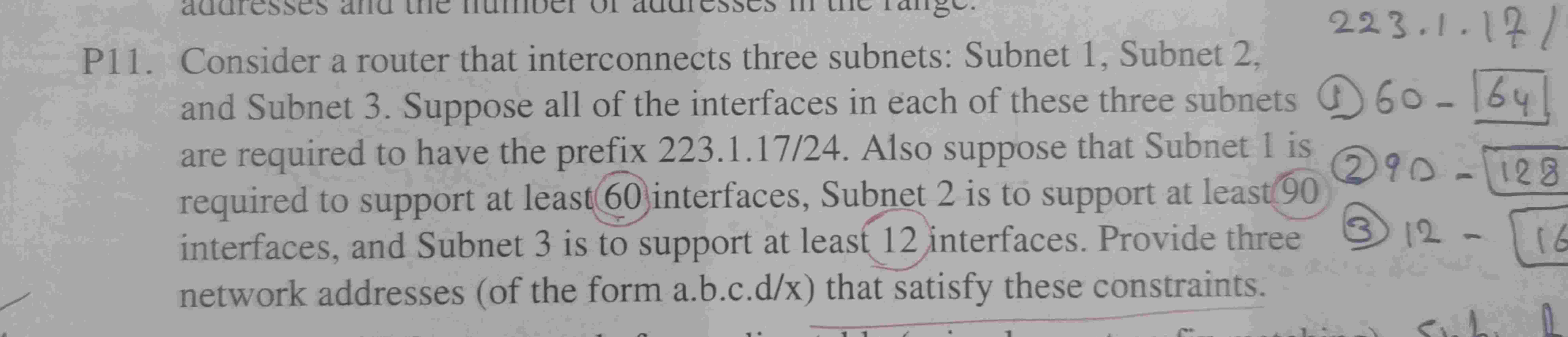 Solved P11. ﻿Consider a router that interconnects three | Chegg.com