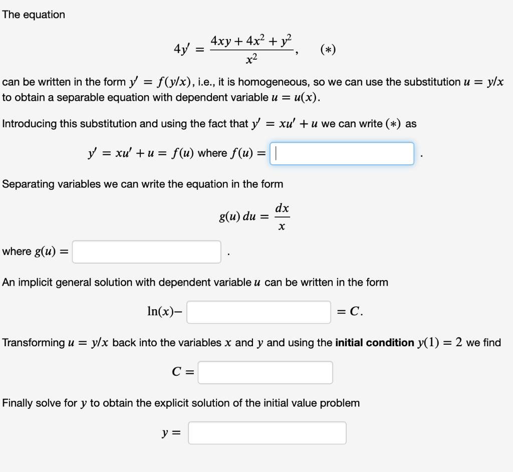 Solved The equation 4y = * _ 4xy + 4x2 + y2 co X- can be | Chegg.com