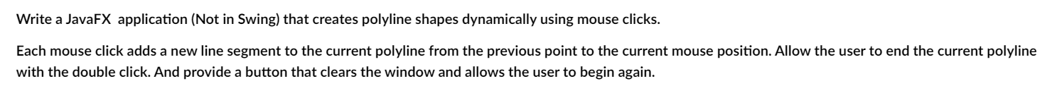 Solved Write A Javafx Application Not In Swing That 2705