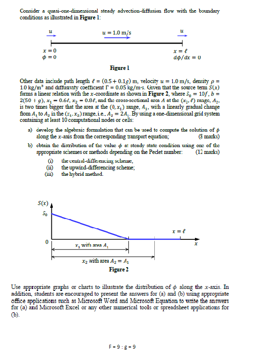 Solved Consider a quasi-one-dimensional steady | Chegg.com