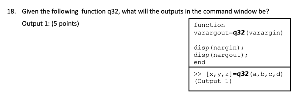 Solved Given the following function q32, what will the | Chegg.com