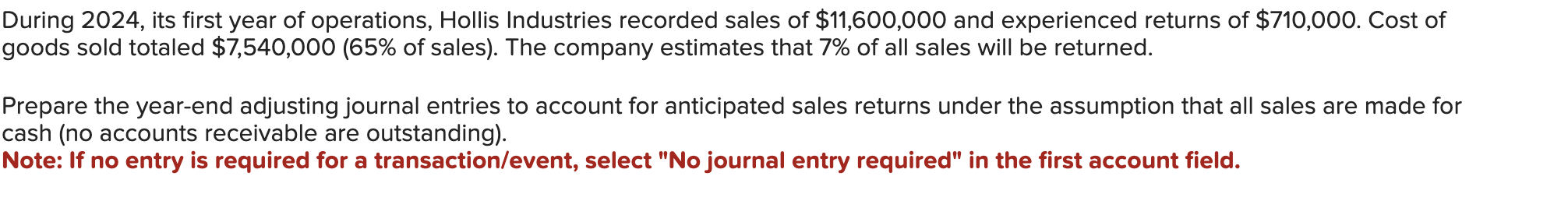 Solved 1 Record the anticipated sales returns. 2 Record | Chegg.com