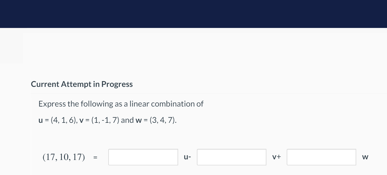 Solved Current Attempt in Progress Express the following as | Chegg.com