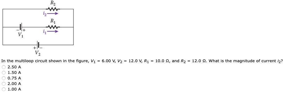 Solved R2 R . V + V2 In the multiloop circuit shown in the | Chegg.com