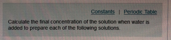 Solved Constants I Periodic Table Calculate the final | Chegg.com