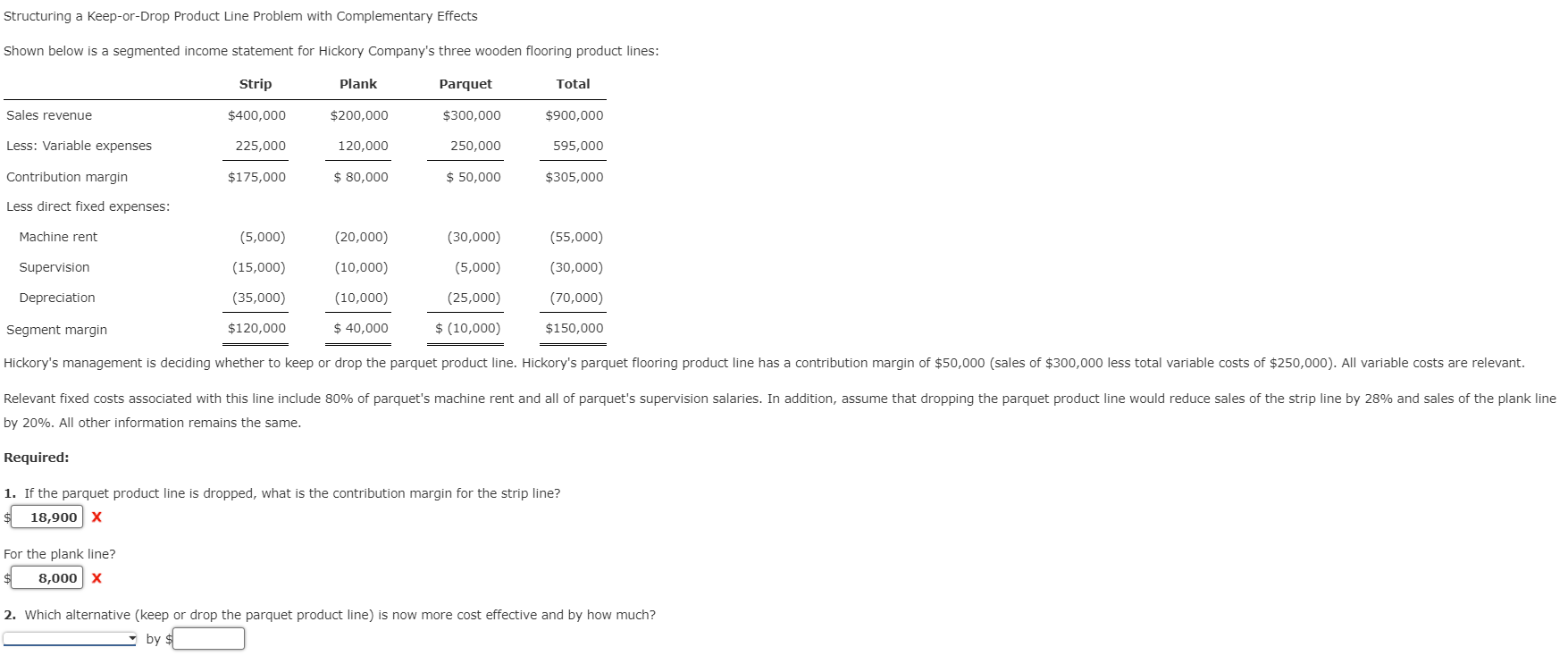 Solved Structuring a Keep-or-Drop Product Line Problem with | Chegg.com