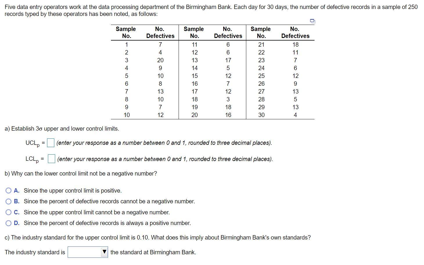 Solved Five data entry operators work at the data processing | Chegg.com