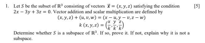Solved [5] 1. Let S be the subset of R3 consisting of | Chegg.com