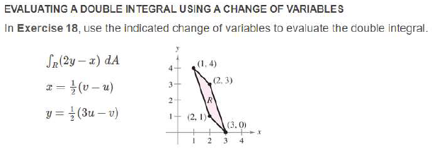 Solved EVALUATING A DOUBLE INTEGRAL USING A CHANGE OF | Chegg.com