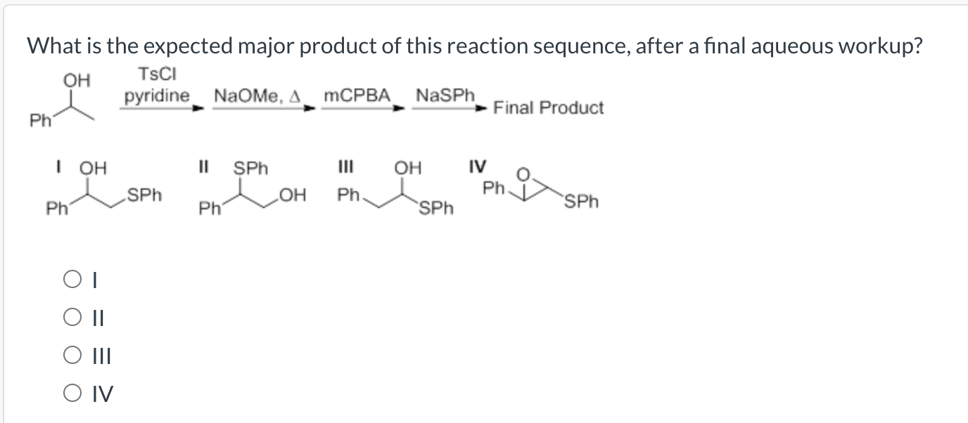 Solved What is the expected major product of this reaction | Chegg.com
