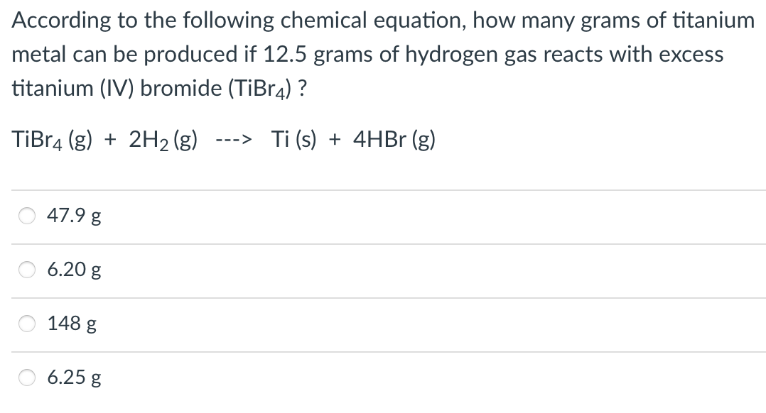 Solved According to the following chemical equation, how | Chegg.com