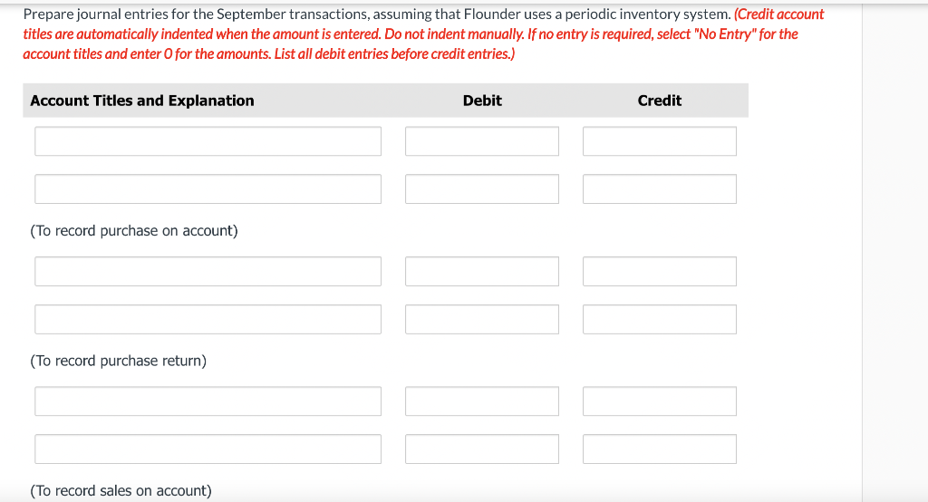 Solved Prepare journal entries for the September | Chegg.com