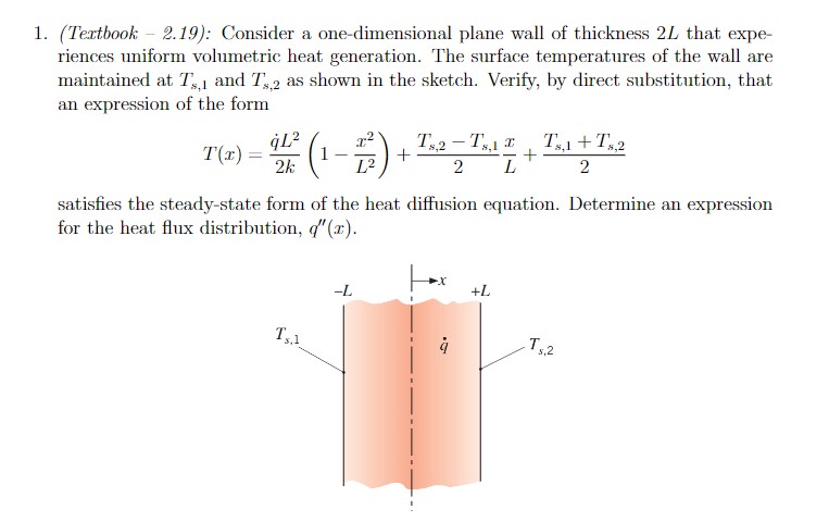 Solved (Textbook - 2.19): Consider a one-dimensional plane | Chegg.com