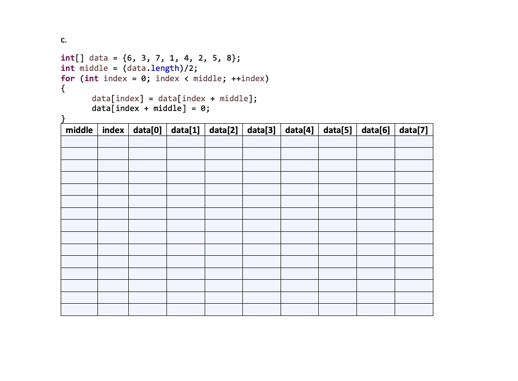 Solved 2. (9 points; 3 points each) Trace each loop in the | Chegg.com Solved 2. (9 points; 3 points each) Trace each loop in the | Chegg.com