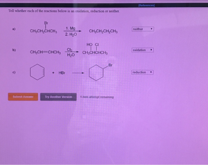 Solved Tell whether each of the reactions below is an | Chegg.com
