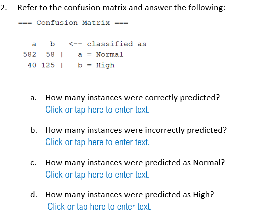 Solved Refer to the confusion matrix and answer the | Chegg.com