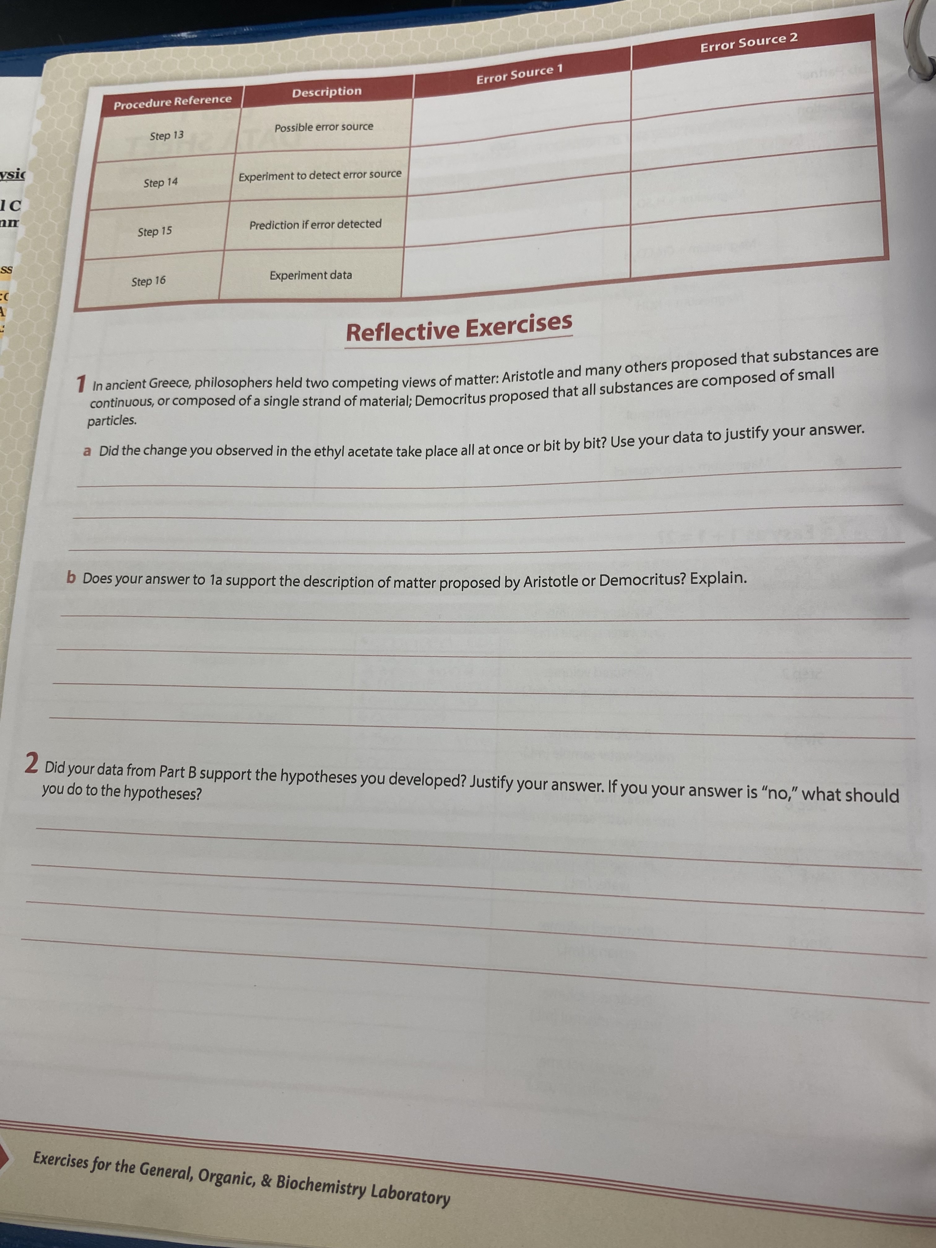 Solved Exercises for the General, Organic, & Biochemistry | Chegg.com