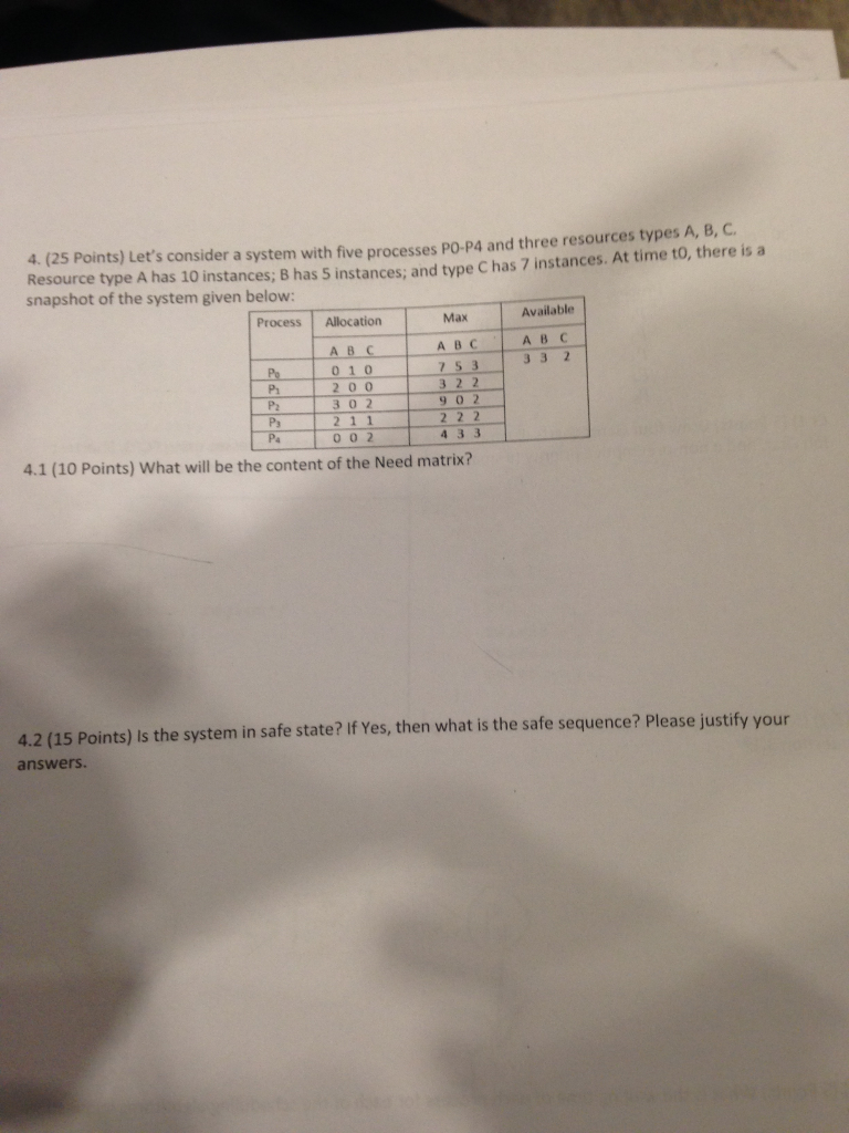 Solved 4. (25 Points) Let's consider a system with five | Chegg.com Solved 4. (25 Points) Let's consider a system with five | Chegg.com