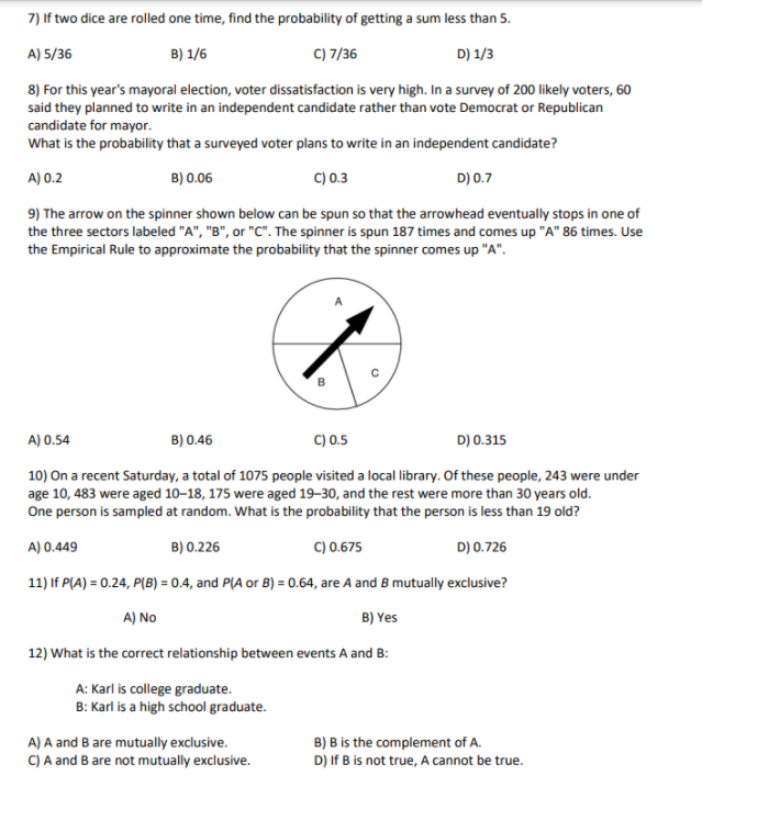 Solved 3) Box A contains the numbers 1, 2, 3, and 4. Box B | Chegg.com