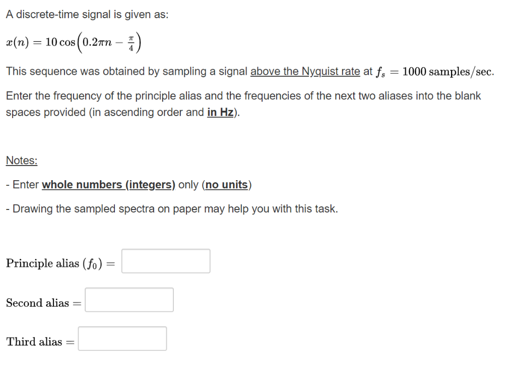 Solved A discrete-time signal is given | Chegg.com