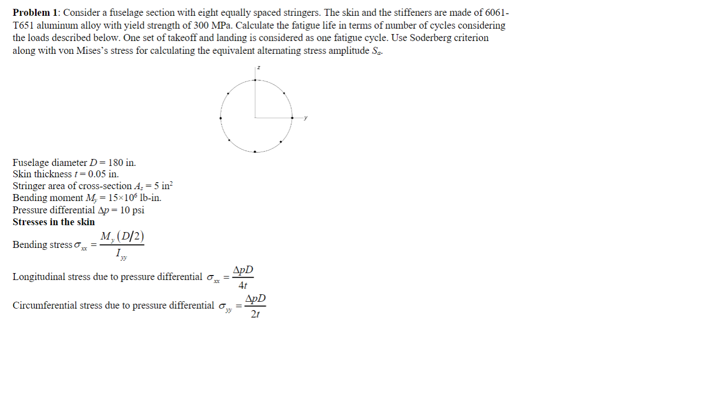Problem 1: Consider a fuselage section with eight | Chegg.com