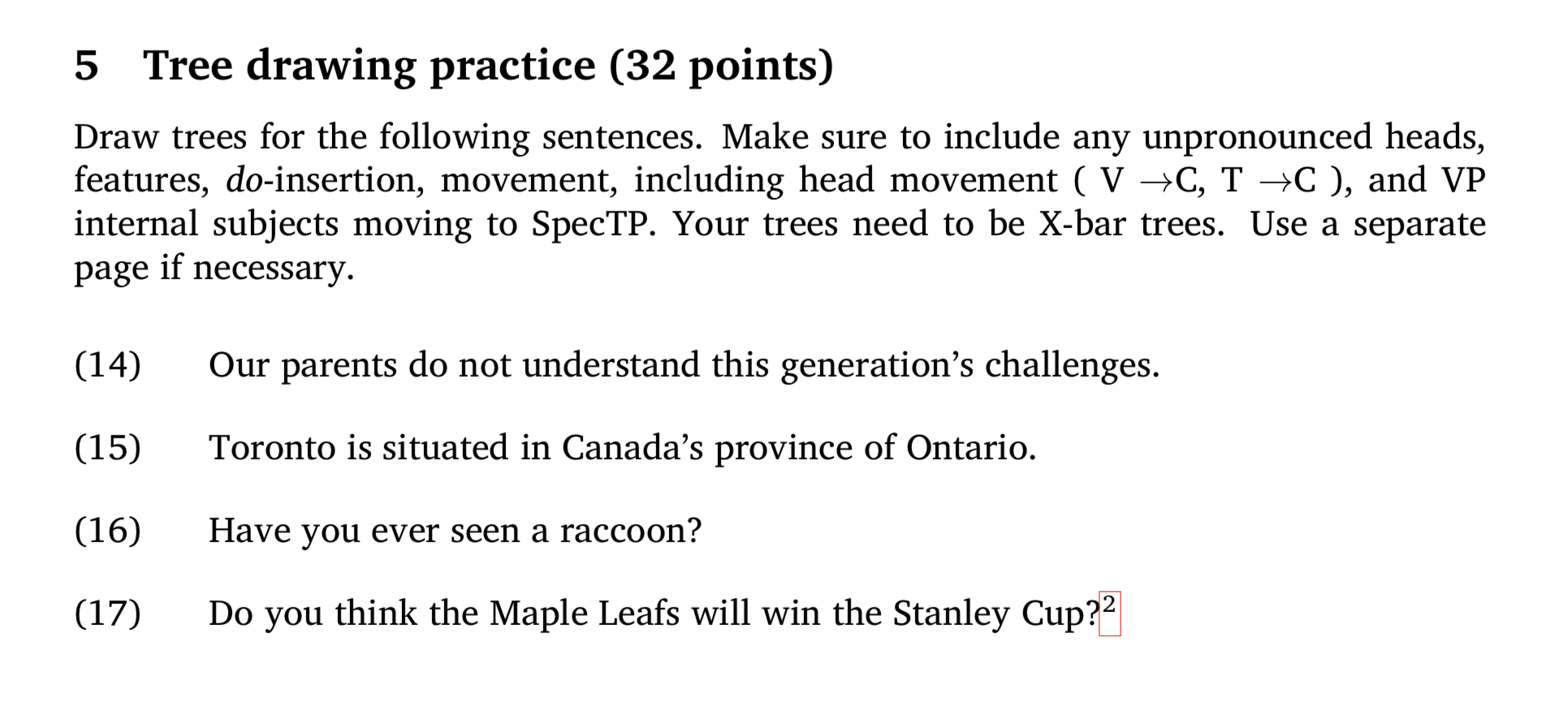 5 Tree drawing practice ( 32 points) Draw trees for | Chegg.com