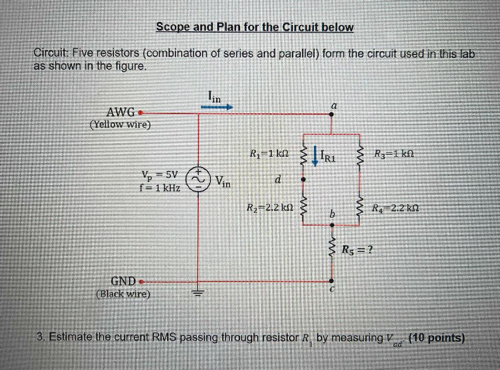 Solved Circuit: Five resistors (combination of series and | Chegg.com