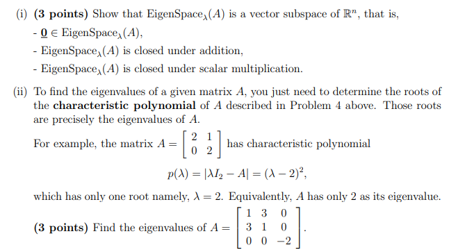Solved Problem 4: Let A be a square matrix of size nx n. A | Chegg.com