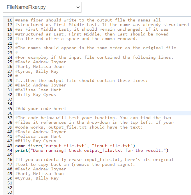 Solved FileNameFixer.py | Chegg.com