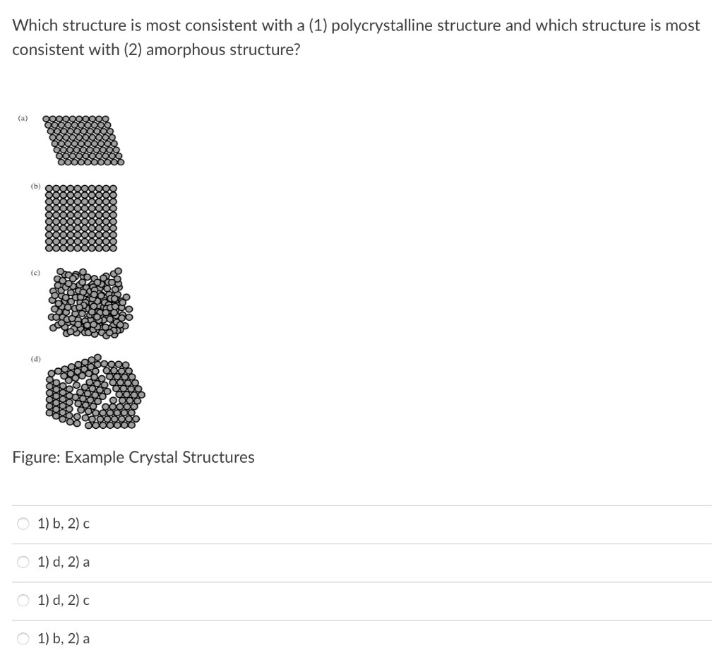 Solved Which structure is most consistent with a (1) | Chegg.com Solved Which structure is most consistent with a (1) | Chegg.com