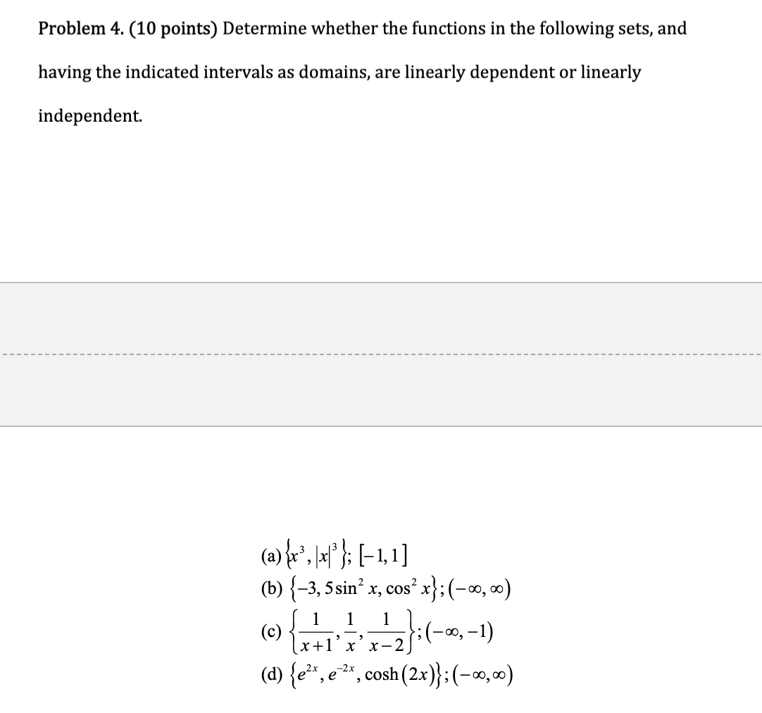 Solved Differential Equations Practice Questions Please | Chegg.com