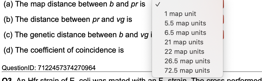 Solved Q2. A three-point mapping experiment was carried out | Chegg.com