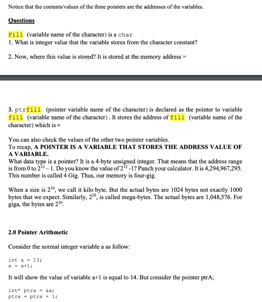 Solved can recognize This following is how we declare and | Chegg.com