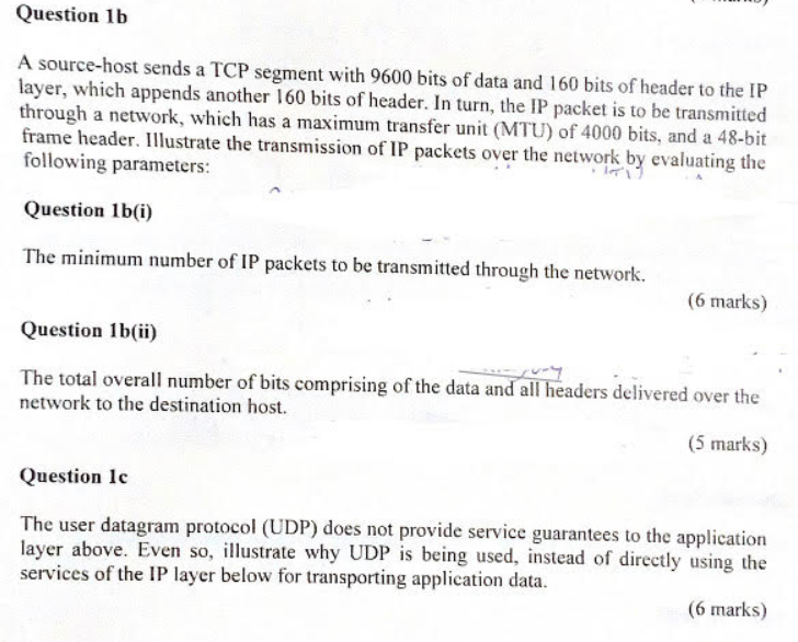 Solved A source-host sends a TCP segment with 9600 bits of | Chegg.com