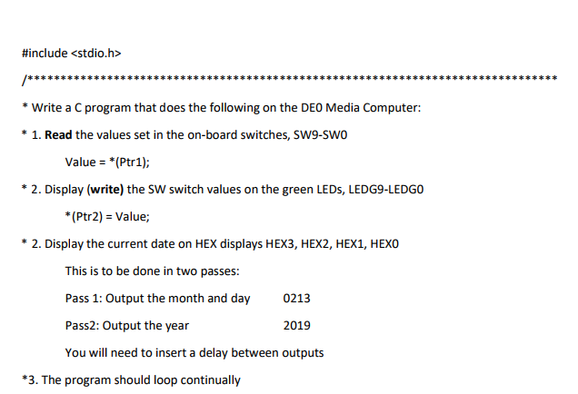 #include Write a C program that does the following | Chegg.com