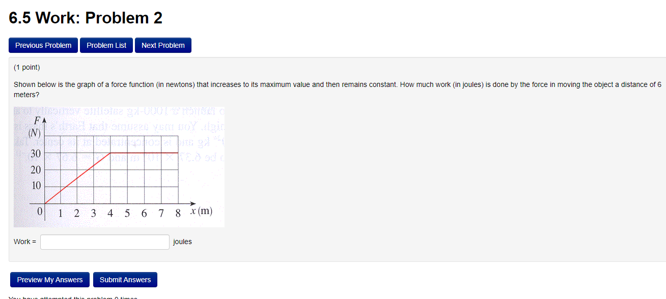 Solved 6.5 Work: Problem 2 Previous Problem Problem List | Chegg.com