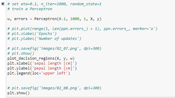 Solved The code above uses two variables, sepal length and | Chegg.com