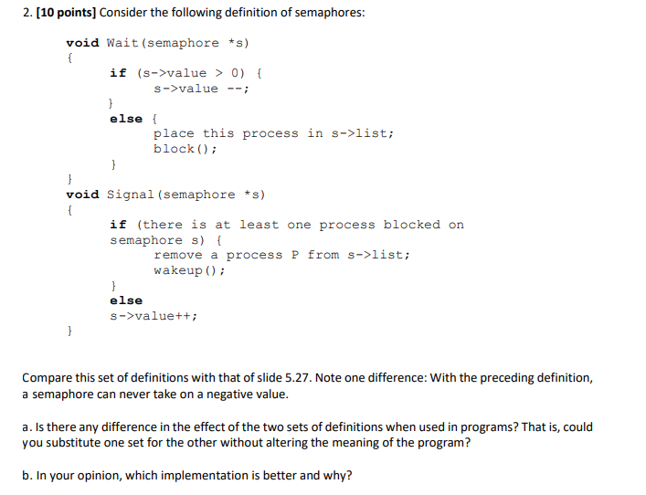 Solved 2. [10 points] Consider the following definition of | Chegg.com