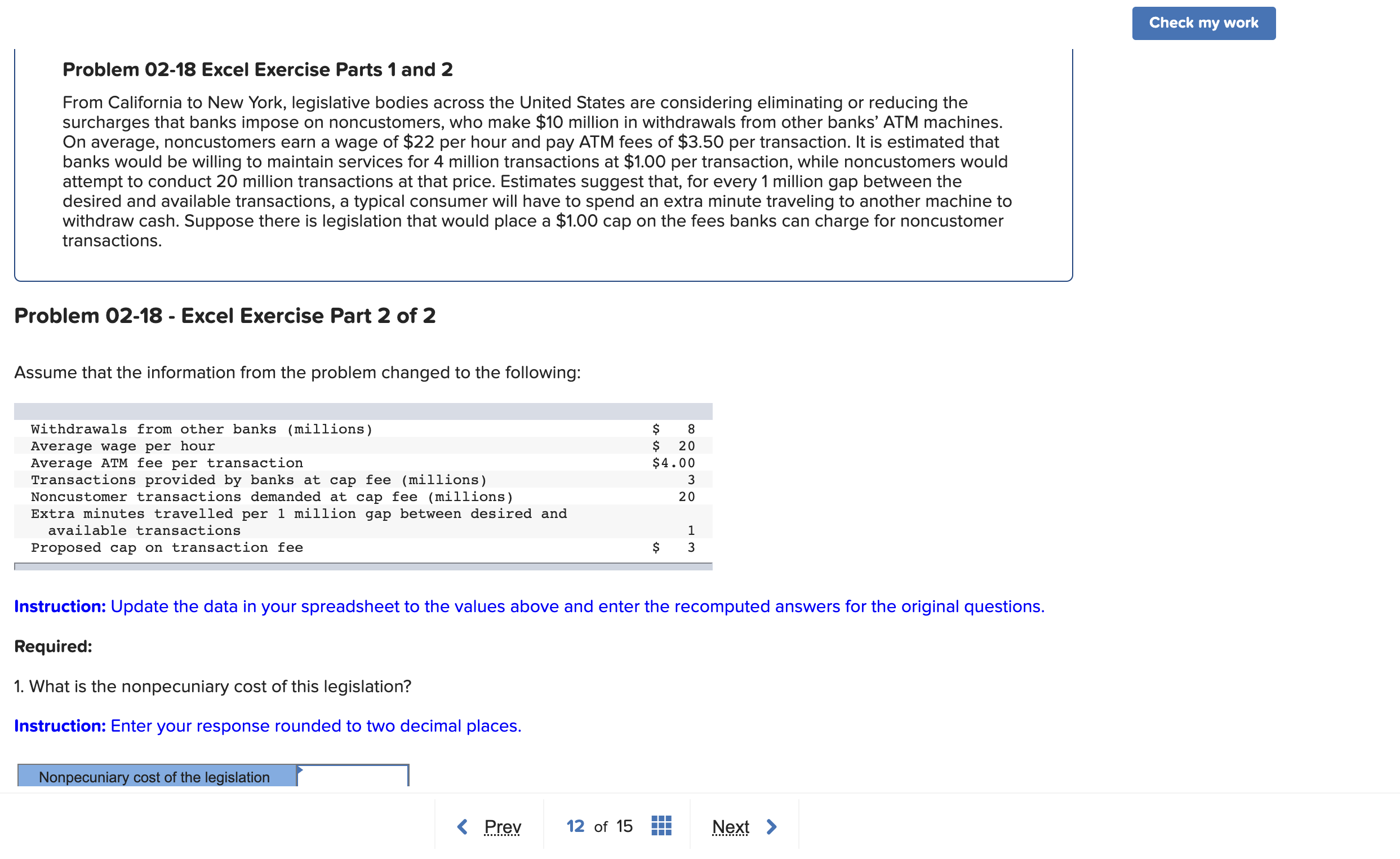 Solved Instruction: Update the data in your spreadsheet to | Chegg.com