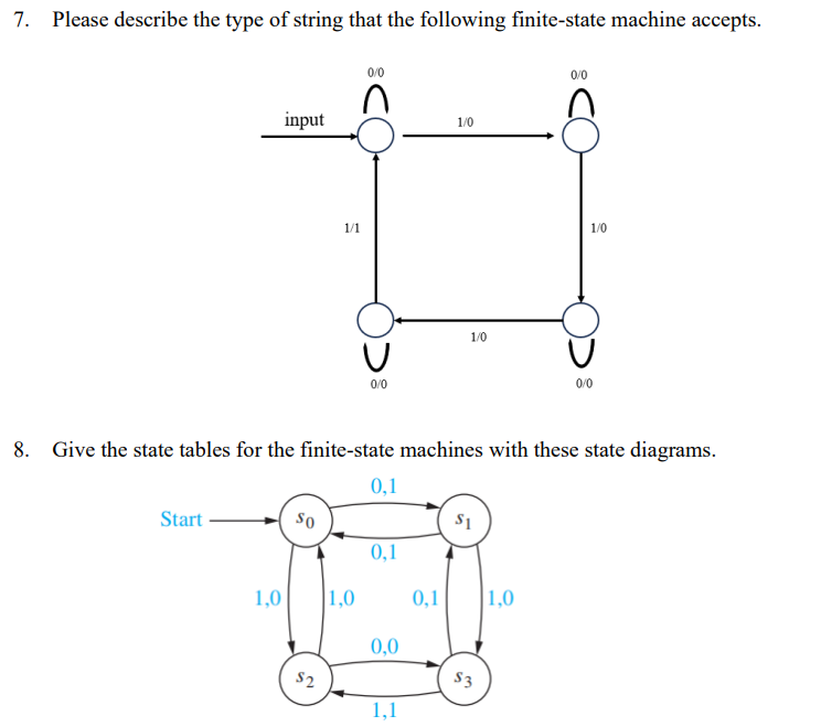 7. Please describe the type of string that the | Chegg.com 7. Please describe the type of string that the | Chegg.com