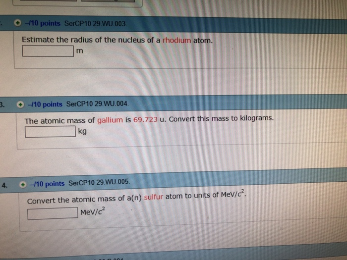 Solved 110 points SerCP10 29 WU.003 Estimate the radius of | Chegg.com