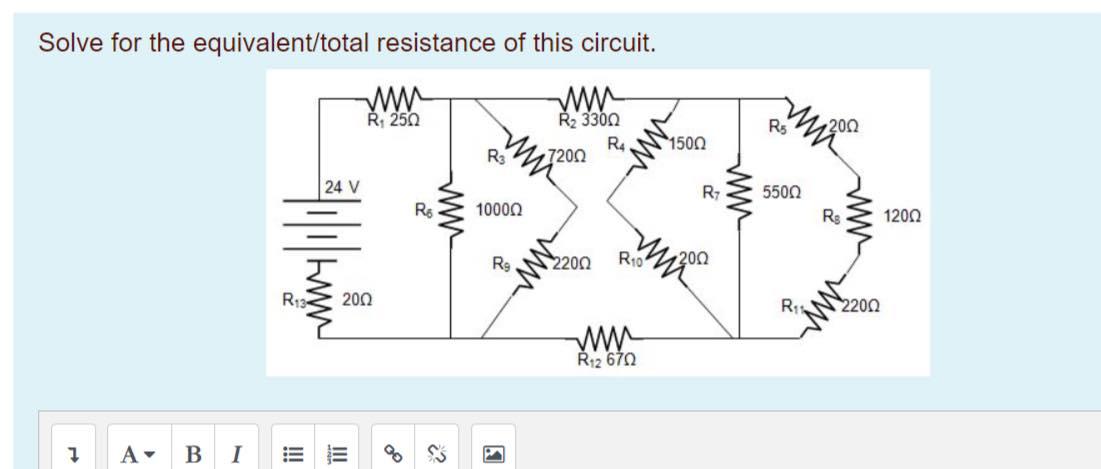 Solved Solve for the equivalent/total resistance of this | Chegg.com