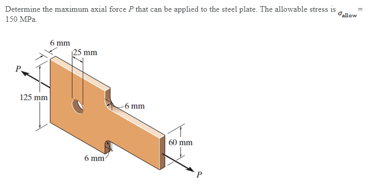 Solved Determine the maximum axial force P that can be | Chegg.com