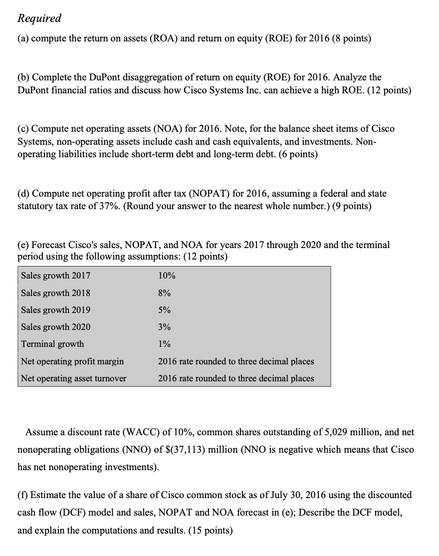 DuPont Analysis, Forecasting with the Parsimonious | Chegg.com