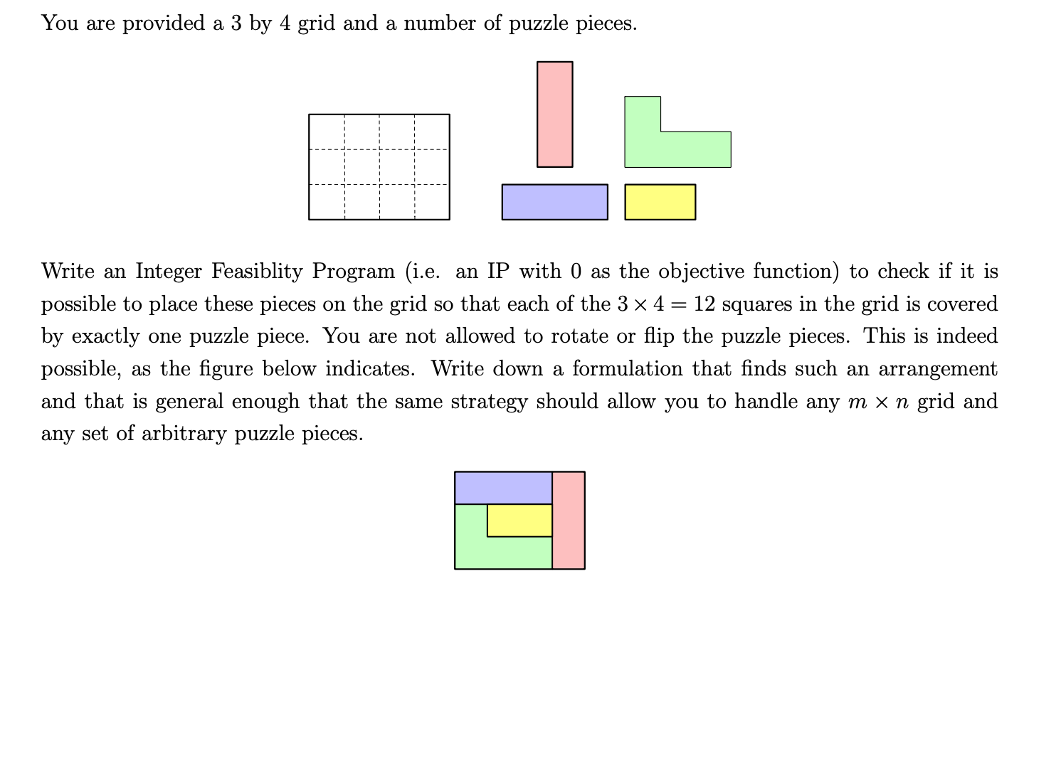 Solved You are provided a 3 ﻿by 4 ﻿grid and a number of | Chegg.com